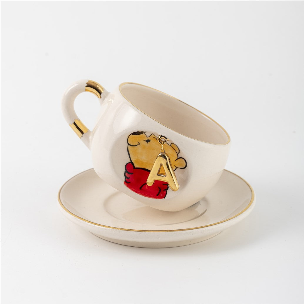 Harfli Winnie The Pooh Çay Fincanı – BSK CERAMICS HANDMADE